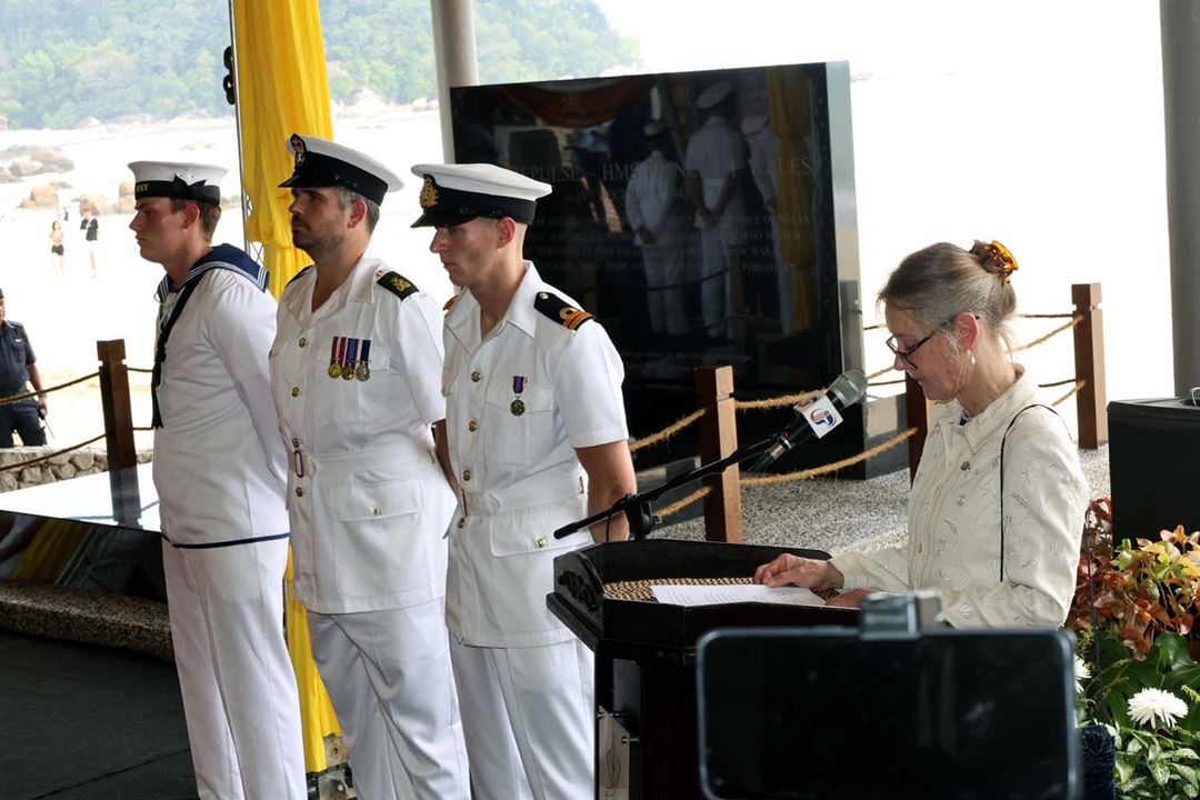 Monument dedicated in Malaysia to the Prince of Wales and Repulse tragedy